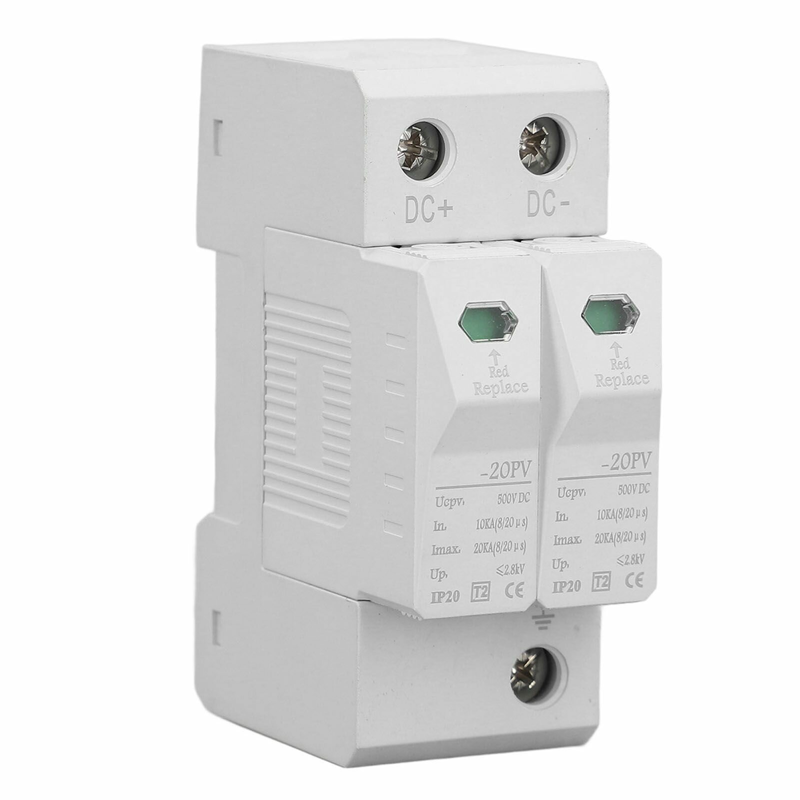 УЗИП для фотоэлектрических систем CHLT-20PV, 2P, 20 кА, 500V DC