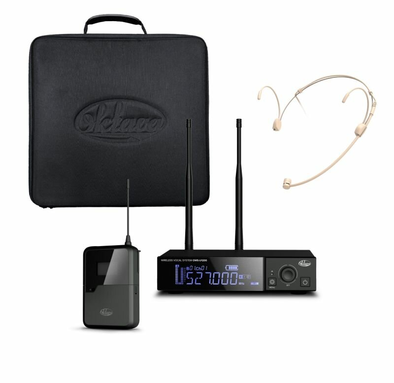 Радиосистема Октава OWS-U1200D01 plus, с поясным передатчиком и головным микрофоном, с кейсом