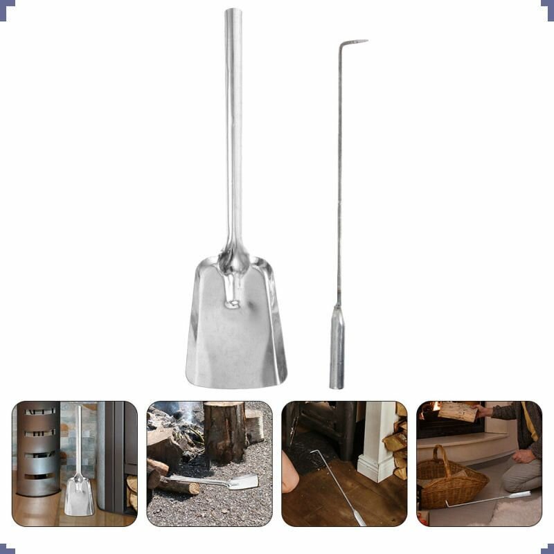 Набор лопат для угля для камина, кемпинговая лопата, захват для дров, щипцы для дров для ямы