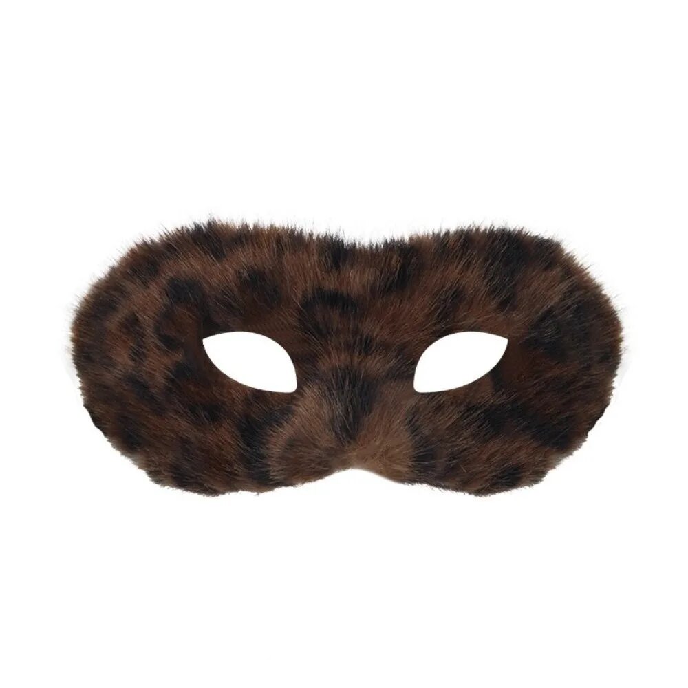Забавная мультяшная плюшевая маска кошки, длинное пушистое украшение на Хэллоуин, плюшевая маска на Хэллоуин, маска для глаз, маскарадная маска с животными