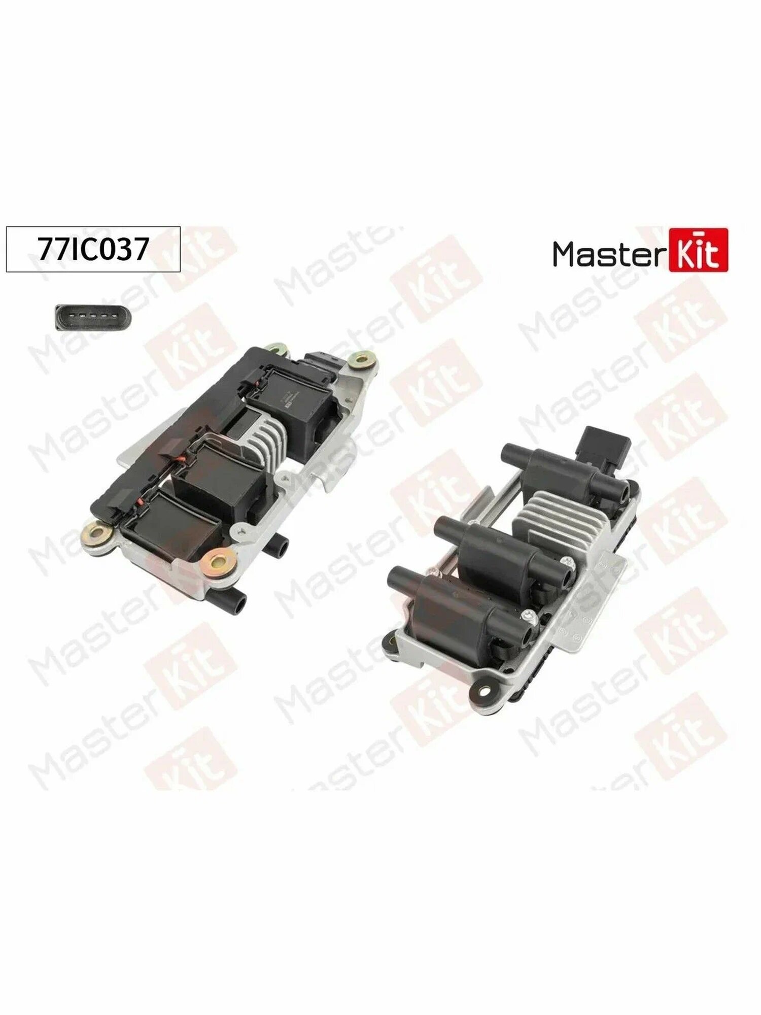 Катушка зажигания MasterKit 77IC037, для Audi A6 2.4/2.8, 97-05