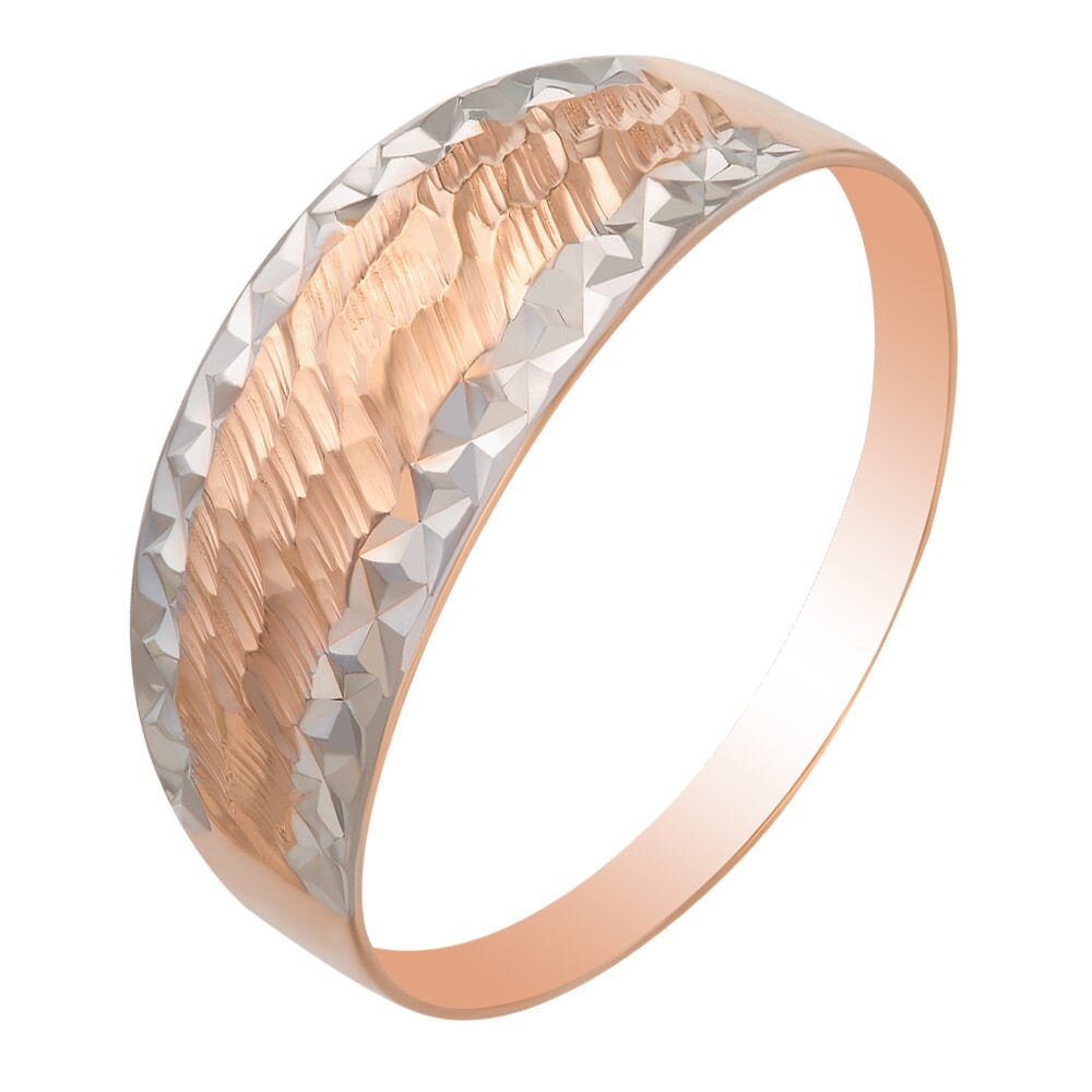 Кольцо, красное золото, 375 проба, родирование