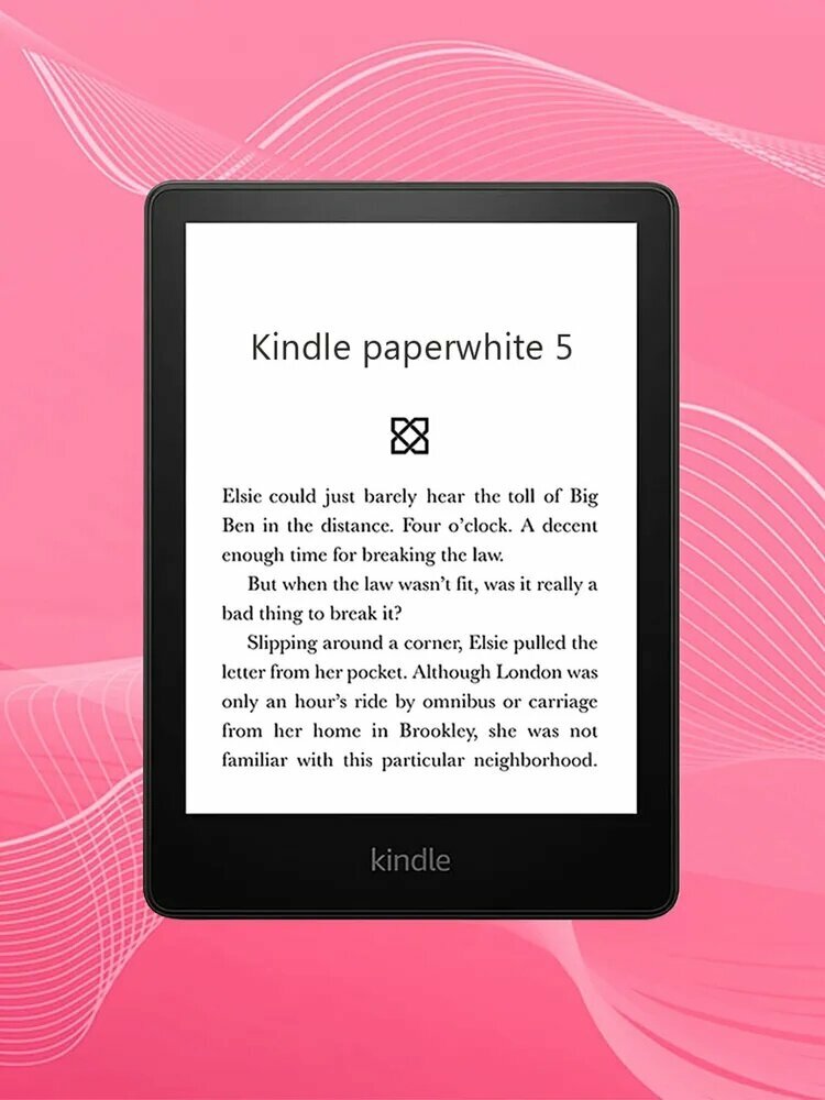 Amazon 6.8" Электронная книга Kindle Paperwhite 5 1236*1648 пикселей 300ppi со светодиодной системой передней подсветки, с системой теплого света, черный