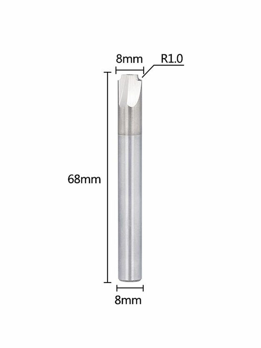 Фреза фасочная по металлу XCAN HSS, R1х8х8х67мм