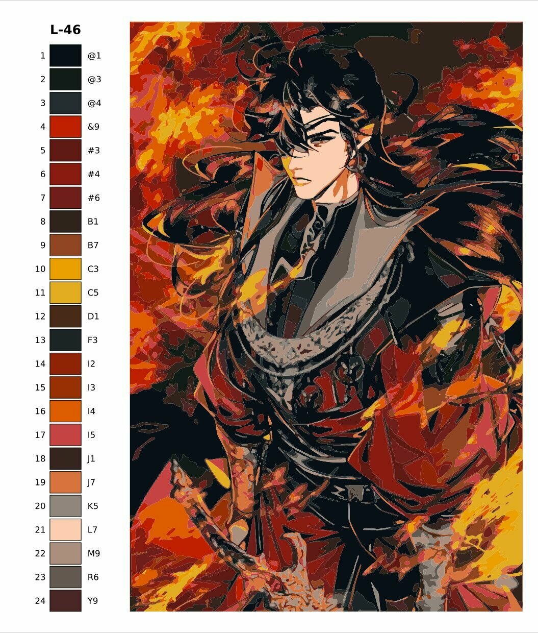 Картина по номерам L-46 "Аниме Благословение небожителей" 40x60 см