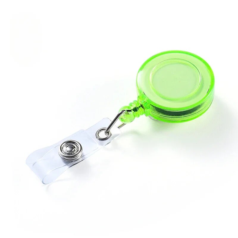 Брелок-ретрактор для бейджа, цвет: light green clip