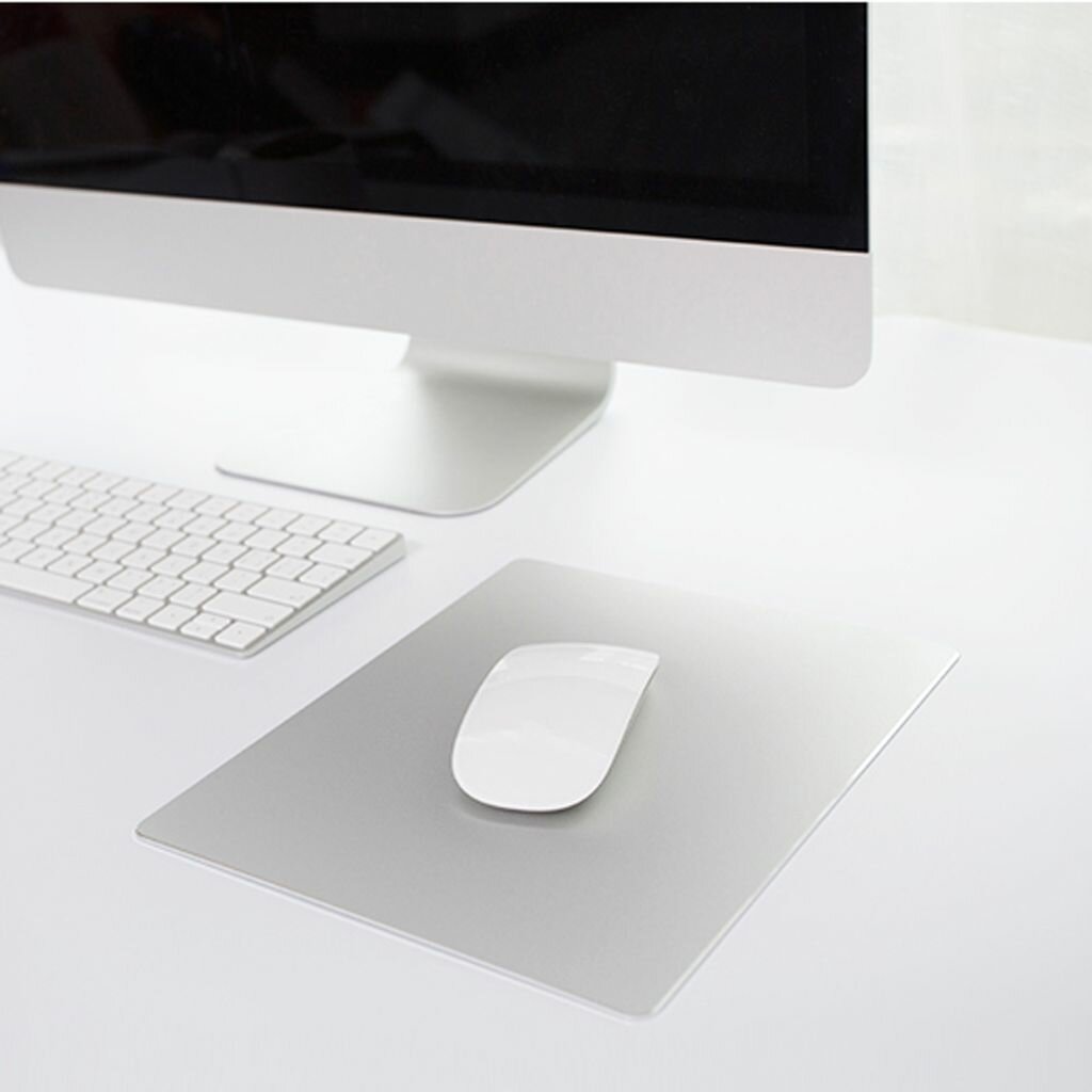 Коврик для мыши Xiantongbai, алюминиевый, нескользящий, серебристый