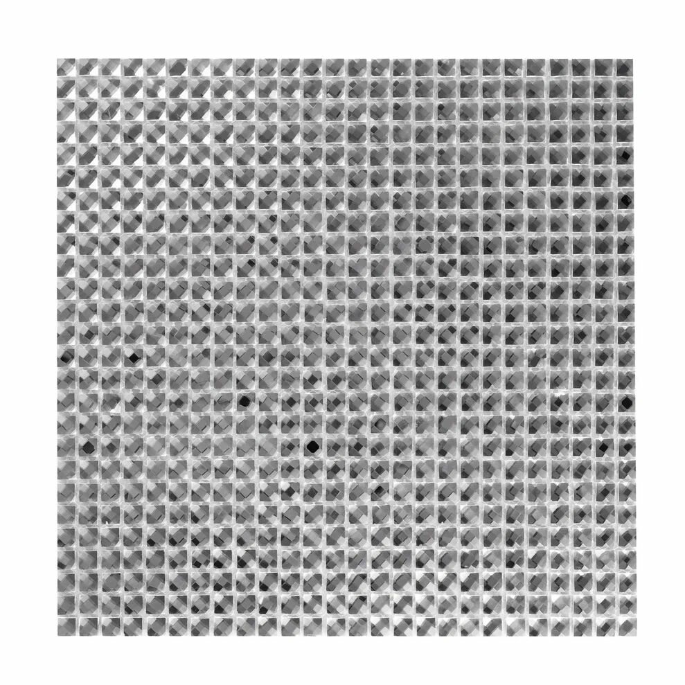 Плитка мозаика КерамограД стеклянная из страз на сетке для ванной и душевой, влагостойкая износостойкая, 30х30см/ 1 сетка