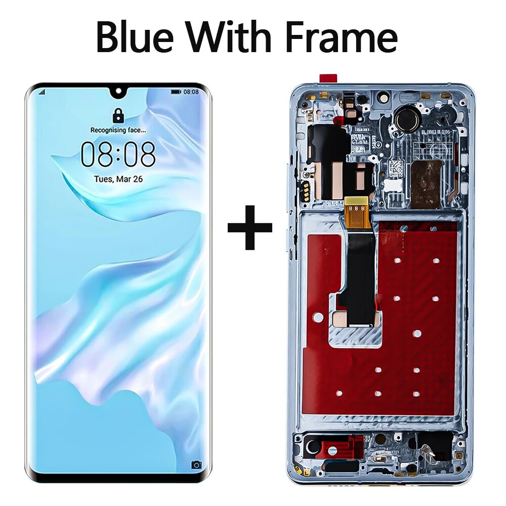 6,47 "для Huawei P30 Pro ЖК-дисплей с цифровым преобразователем сенсорного экрана в сборе с отпечатком пальца VOG-L29 VOG-L09 VOG-L04 Замена экрана