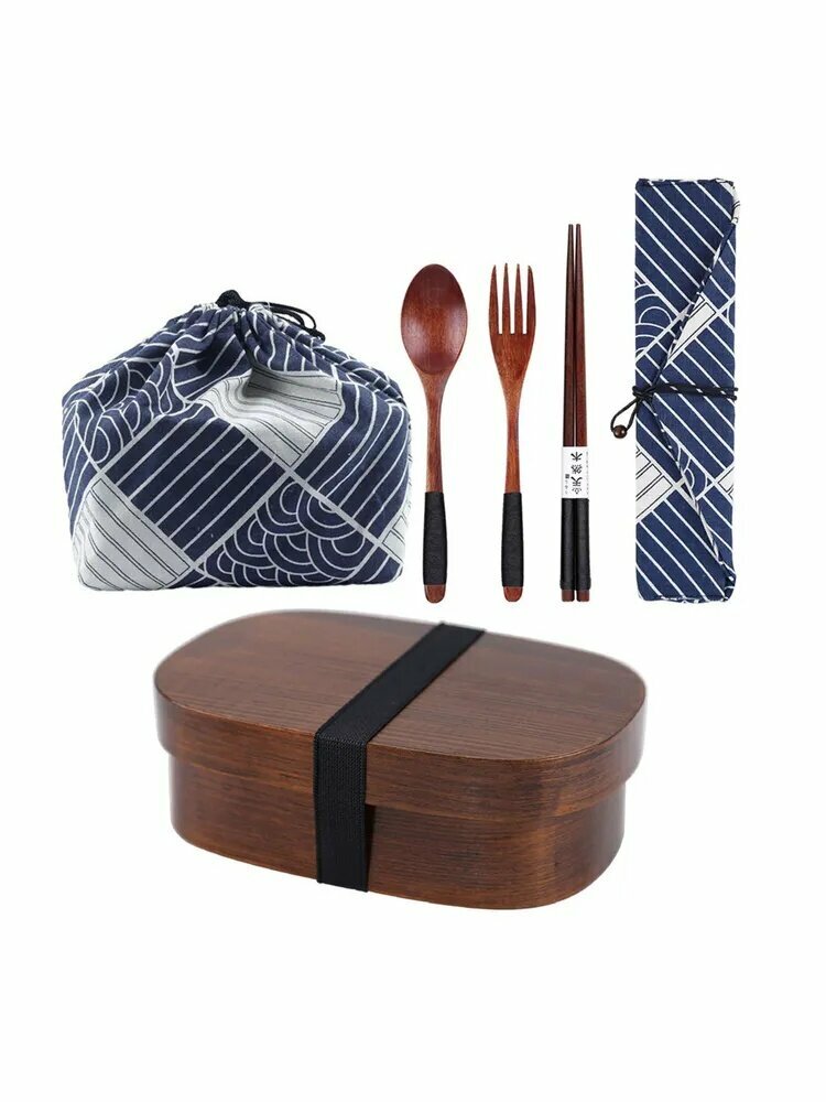 Ланч-бокс, 1 штТрадиционный японский ланч-бокс: Многофункциональный