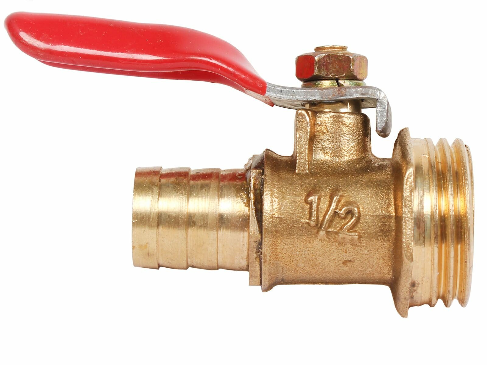 Кран шаровый мини М1/2 - штуцер под шланг 12 мм ANROKEY