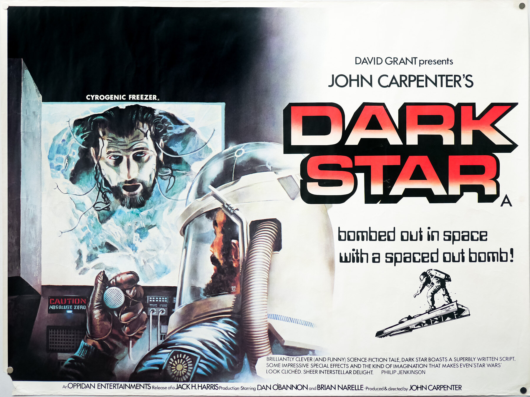 Плакат, постер Тёмная звезда 1974 (Dark Star) на бумаге, размер 30х42см