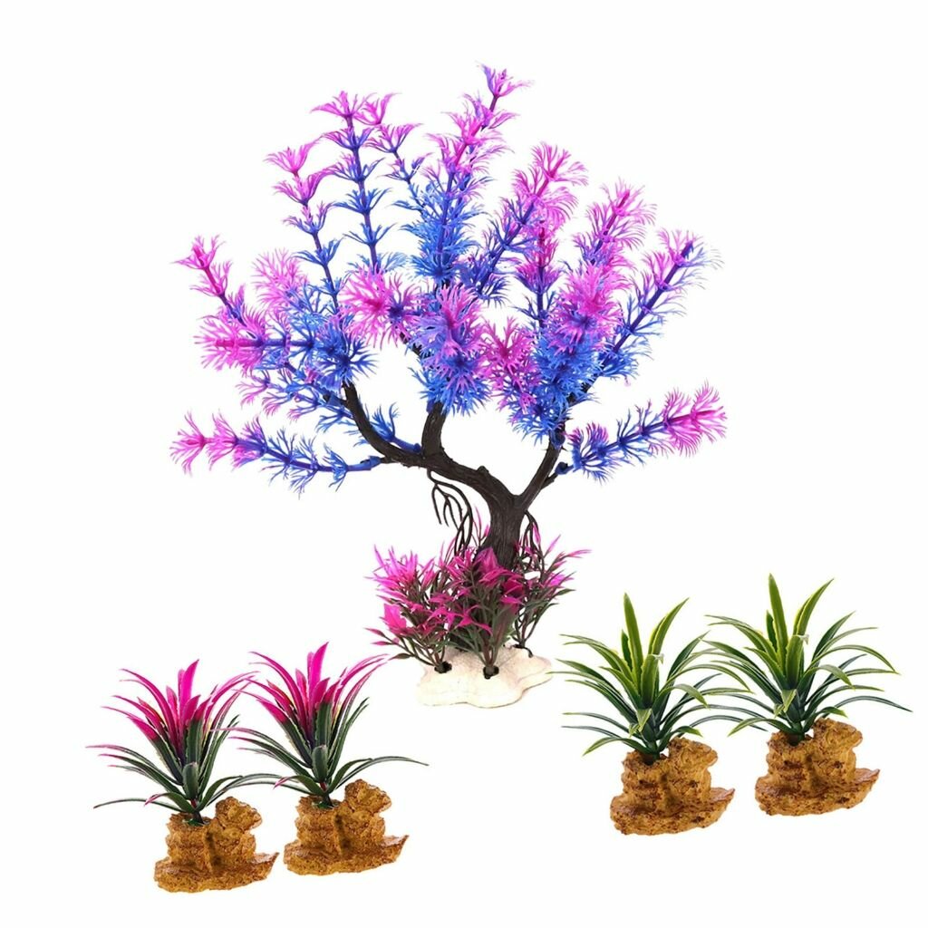 Имитация мха, дерева, комбинации воды, ландшафтного оформления аквариума для рыб -четвертый тип