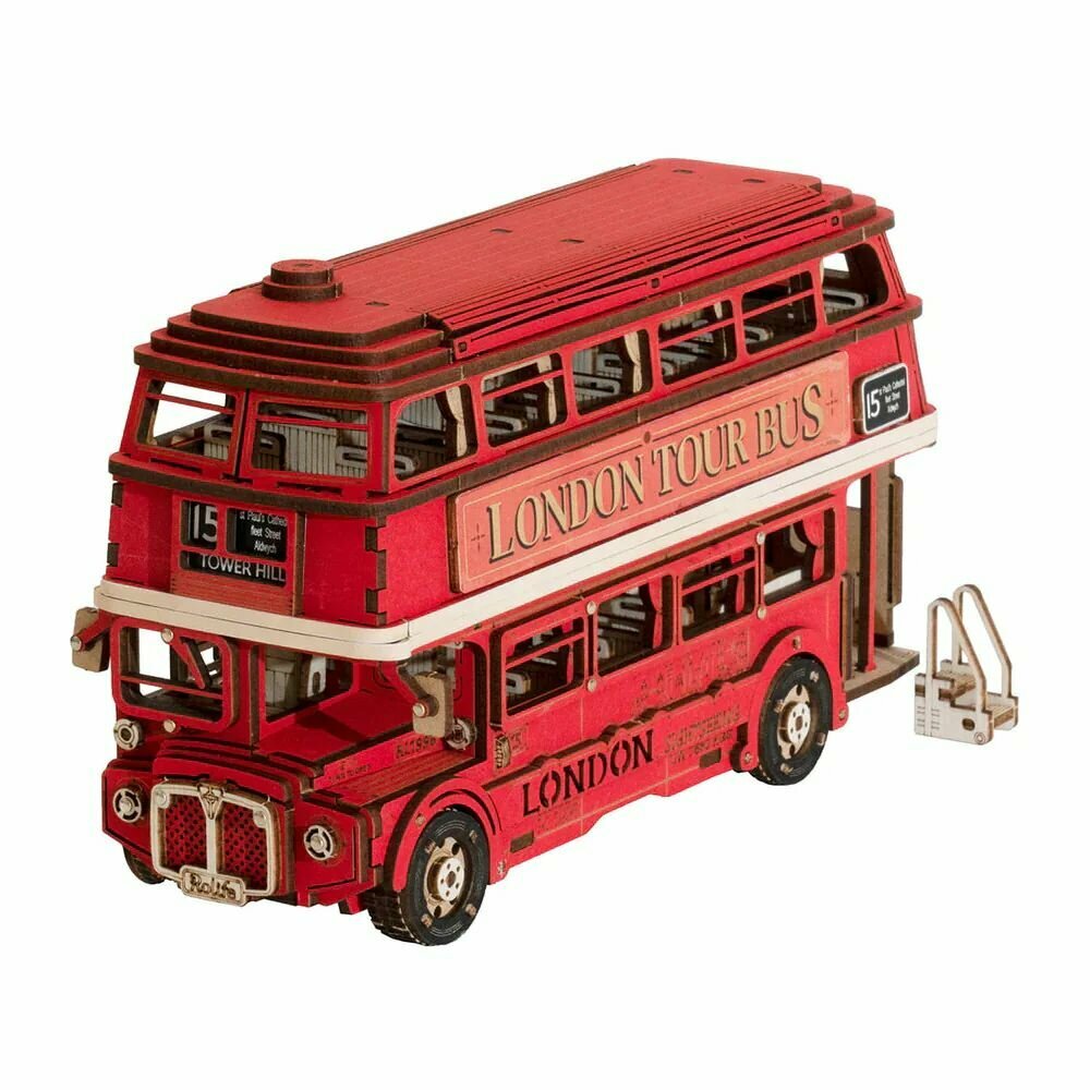 Деревянный конструктор Туристический автобус Лондон Robotime London Tour Bus