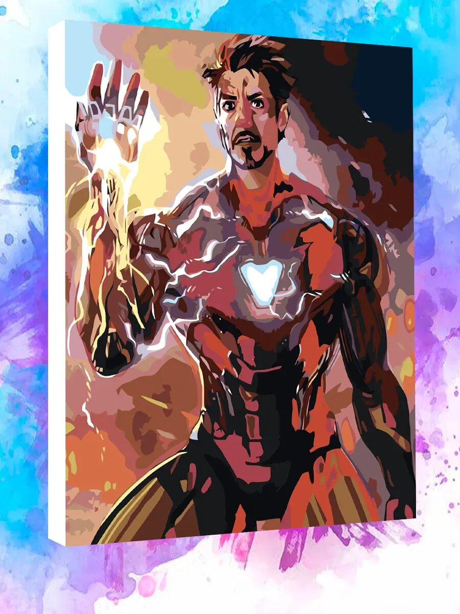 Картина по номерам Железный человек Марвел Marvel Кино