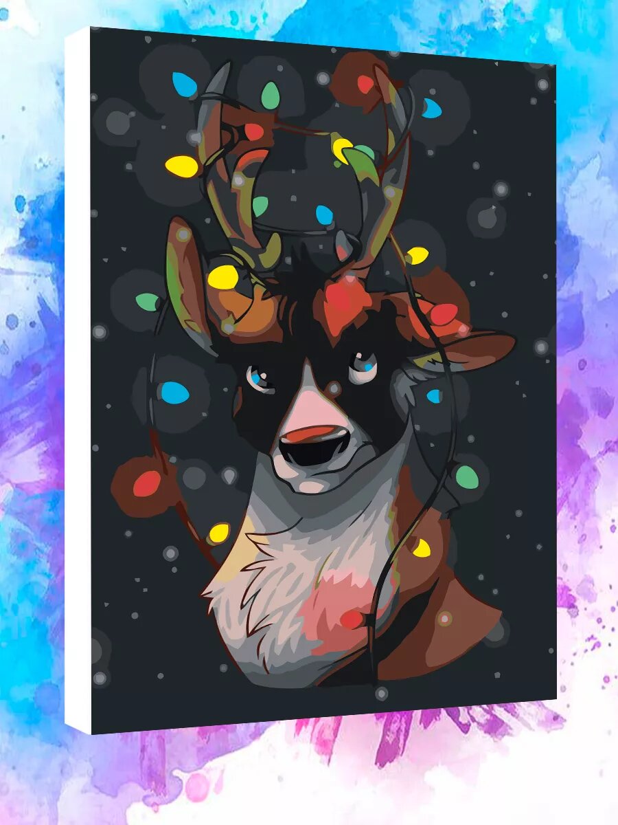 Картина по номерам Олень Мультфильм