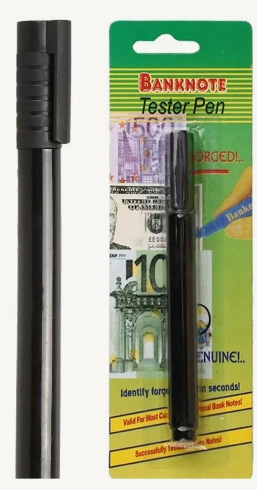Маркер детектор для проверки подлинности банкнот, купюр, денег