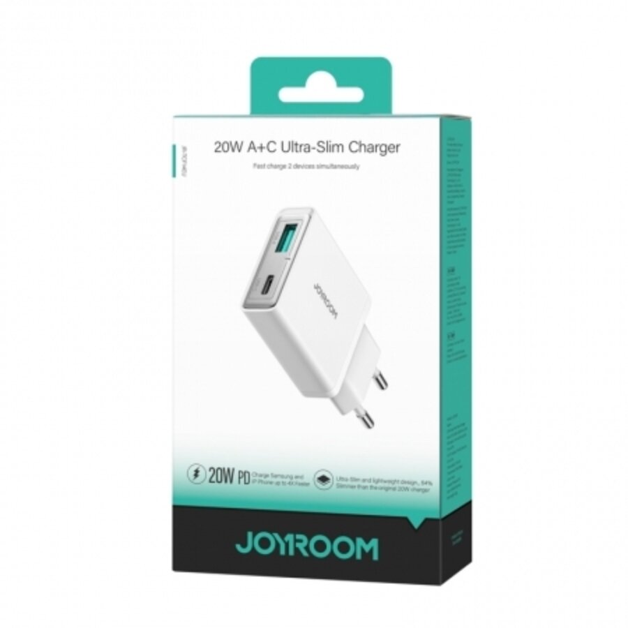 Сетевое зарядное устройство JoyRoom JR-TCF14, 20Вт, PD/QC3.0 — фото 1