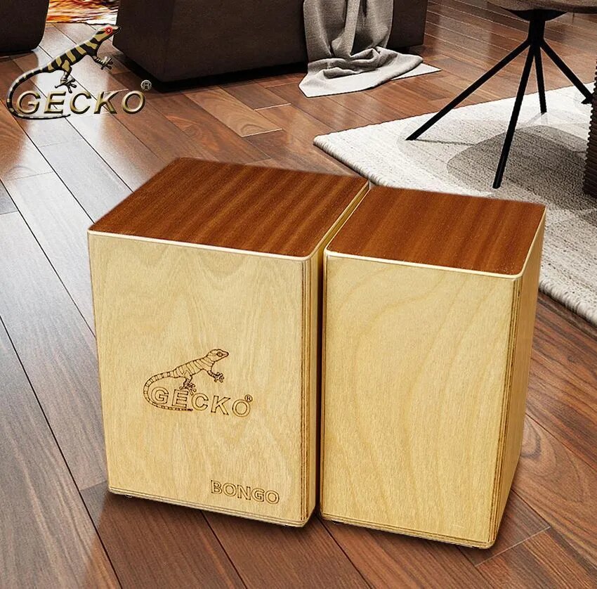Gecko Bongo Percussion Instrument 240*230*370 мм Береза Бонго народный ударный инструмент — фото 1