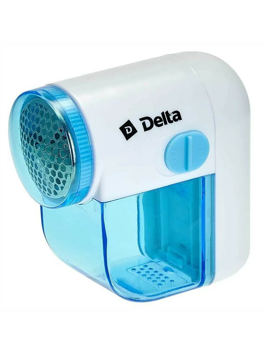 Машинка для удаления катышков Delta, белый с голубым, DL-258, 2 батарейки 2АА - 1.5 Вт