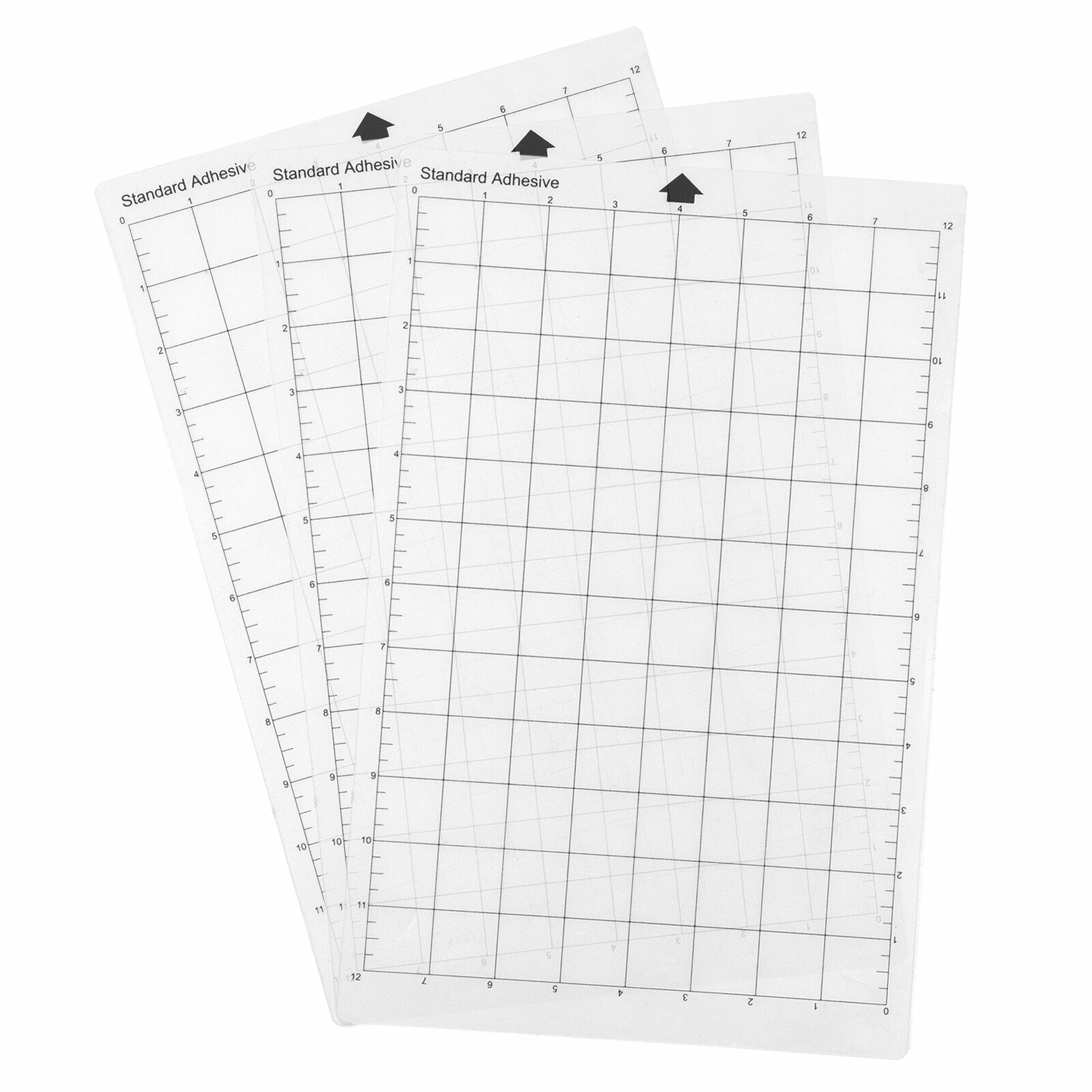 Сменный прозрачный клейкий коврик для резки с разметочной сеткой 8 на 12 дюймов для плоттера Silhouette Cameo Explore, 3 шт.