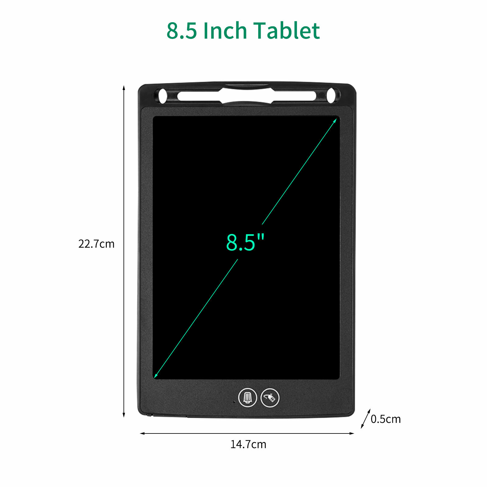 ЖК-планшет для письма 8,5 дюймов, блокнот для рисования, рукописный ввод, многоцветная доска с магнитным стилусом для малышей, офисная обучающая игрушка, подарки для мальчиков и девочек 3-6 лет, День детей, частичное стирание