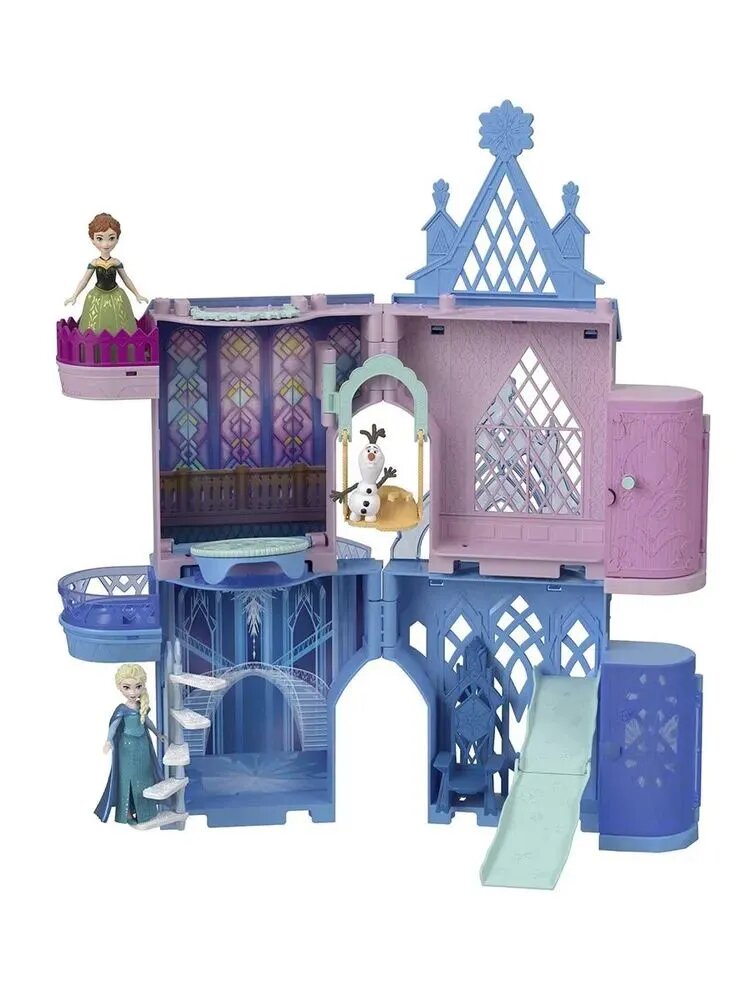 Игровой набор Disney "Замок Эльзы и Олафа" розовый замок с фигурками