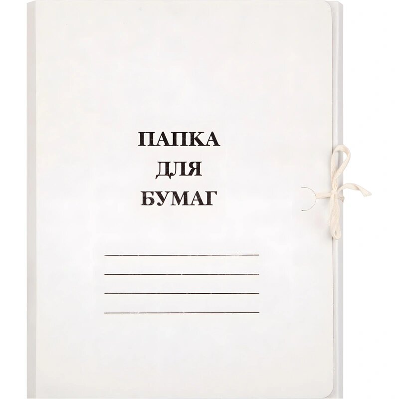 Папка с завязками 260г/м2 немелованная 1496182, 1496159