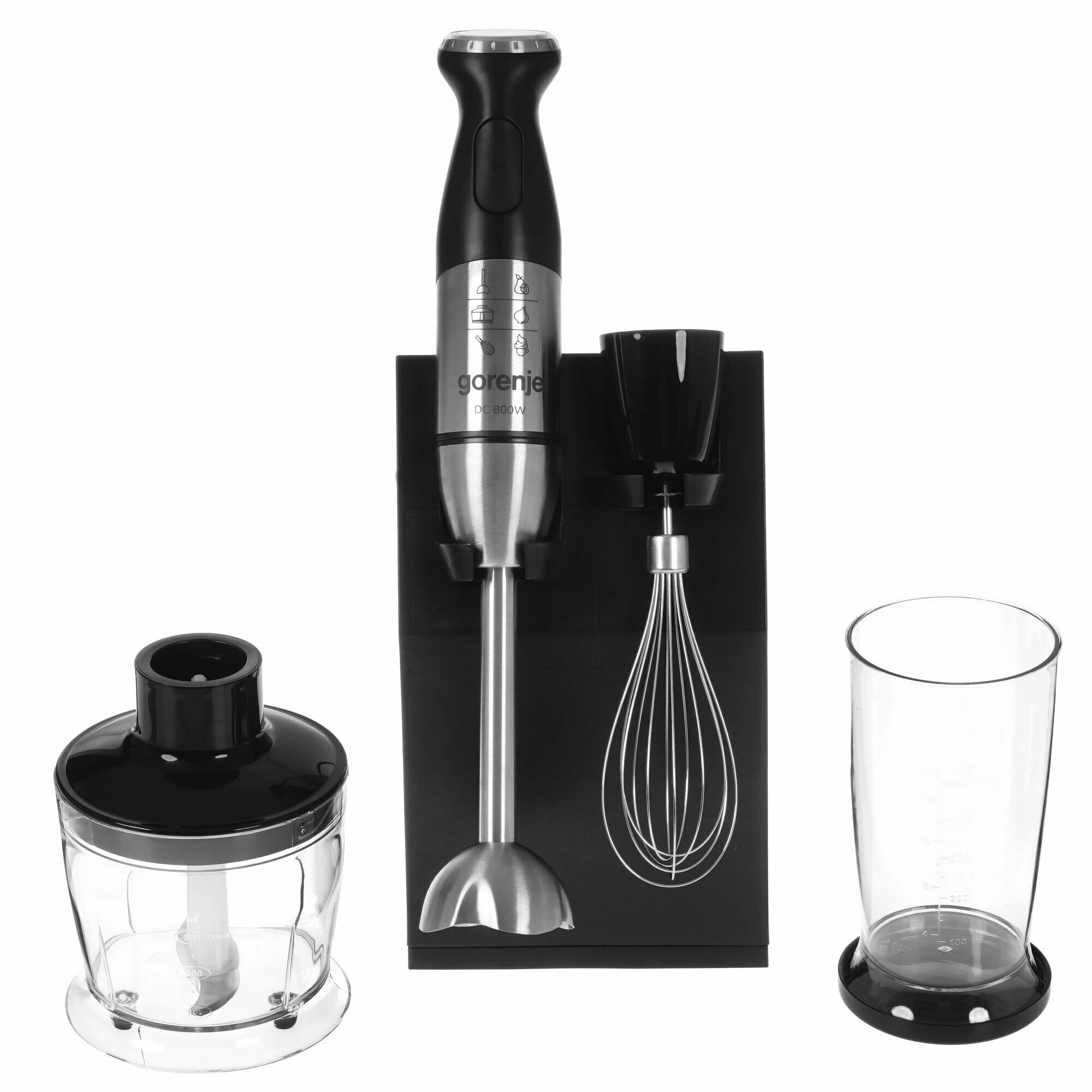 Блендер Gorenje HBC807QB, черный, погружной, мощность 800 Вт