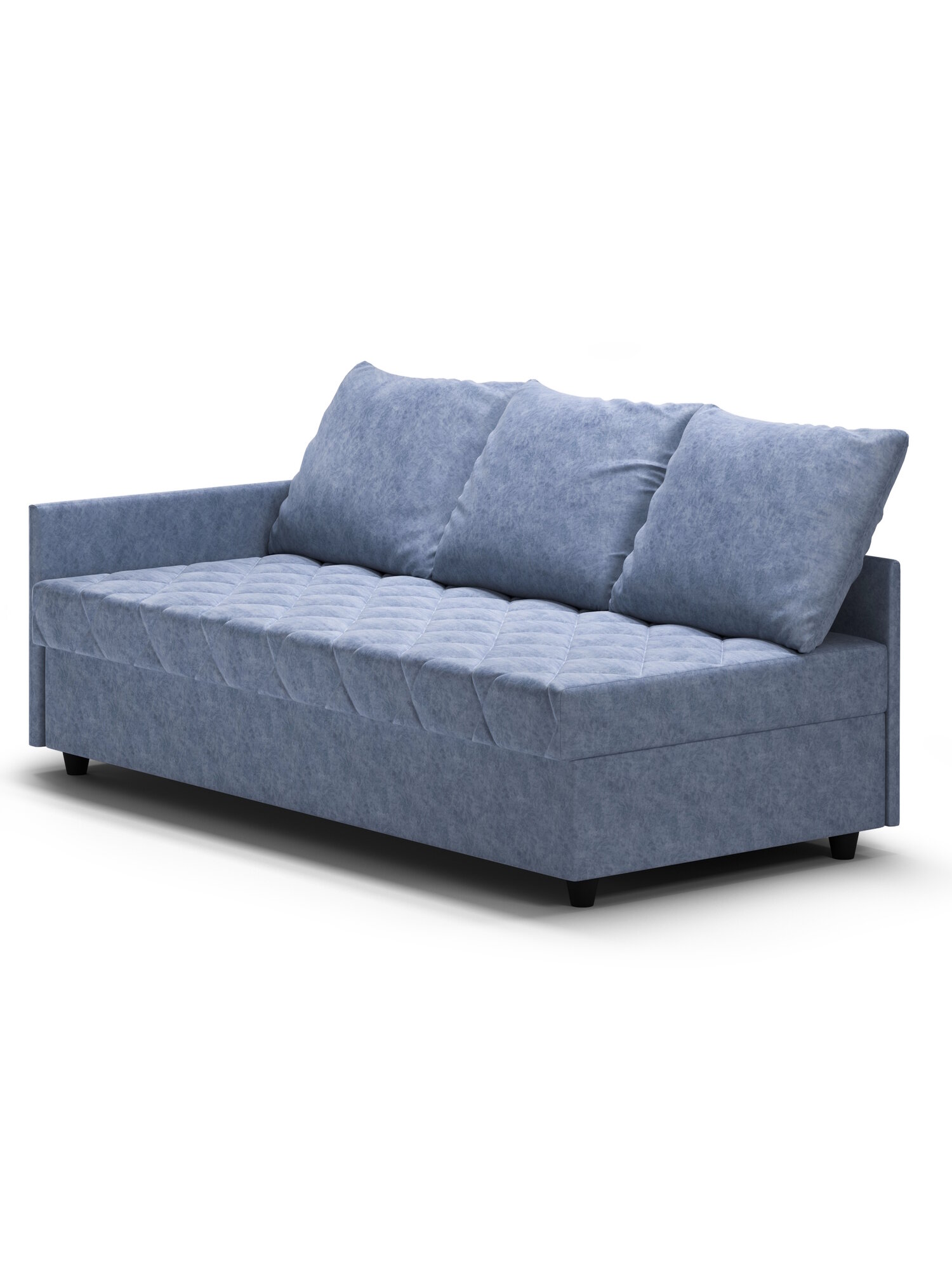 Кушетка WESTENY "ART-312 левая" 195x94x62, 90x190, 1 место, велюр Rock10