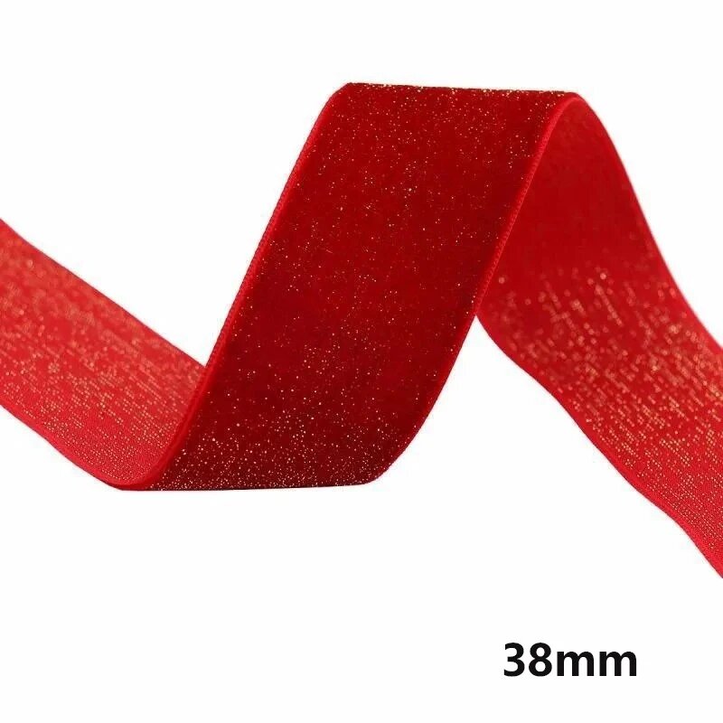 Красная лента 38mm для декора