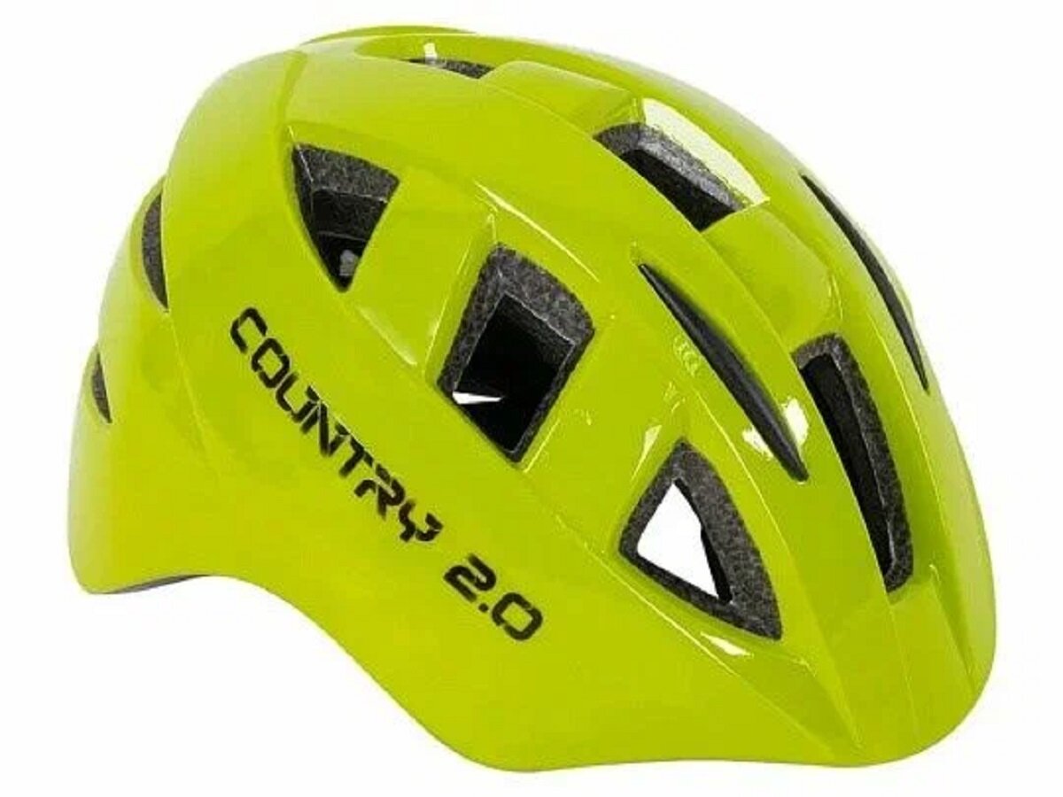 Летний шлем детский Tech-team Country 2.0 Green ( Yellow) 44-54 см