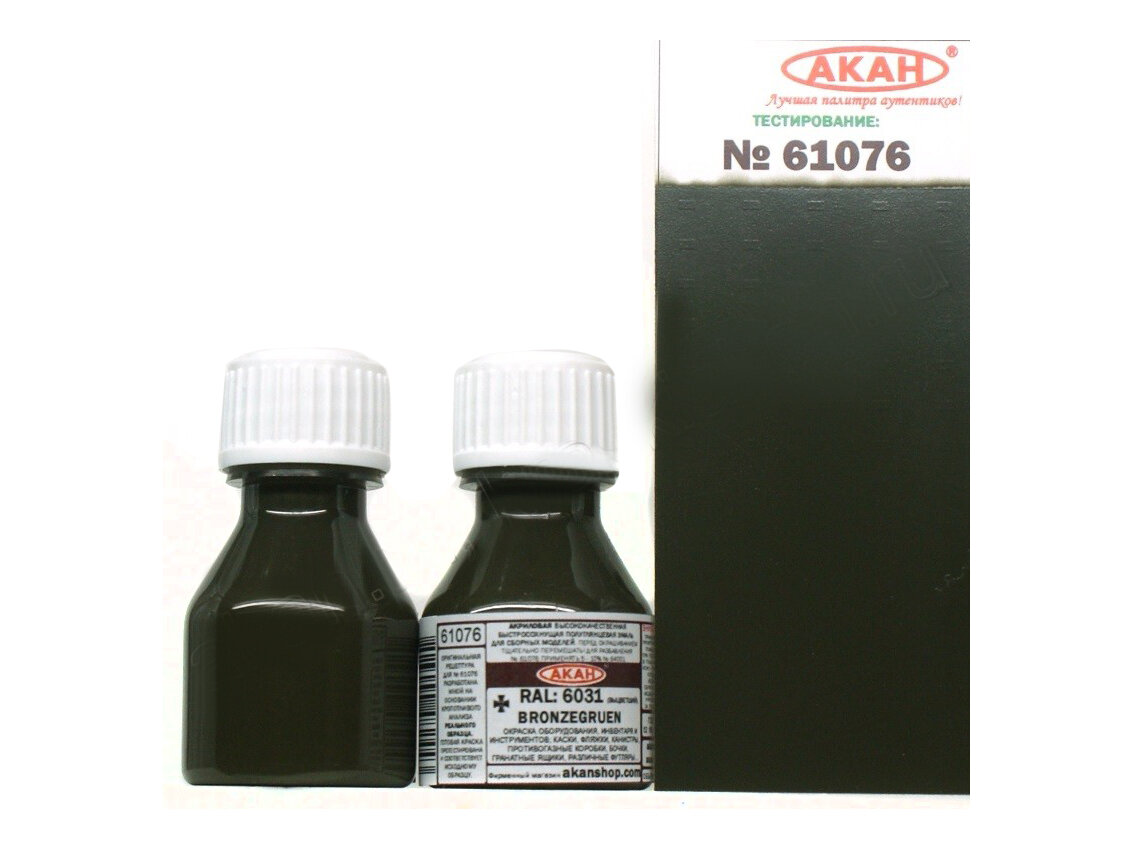 61076 акан Германия RАL: 6031 Бронзово-зелёный (выцветший вариант) (Bronzegrün), 10 мл.