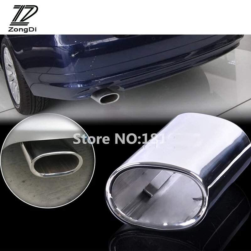 ZD 1 шт. для BMW E90 E91 E92 E93 318i 318d автомобильный глушитель выхлопной трубы наконечники высокого качества из нержавеющей стали задние крышки аксессуары
