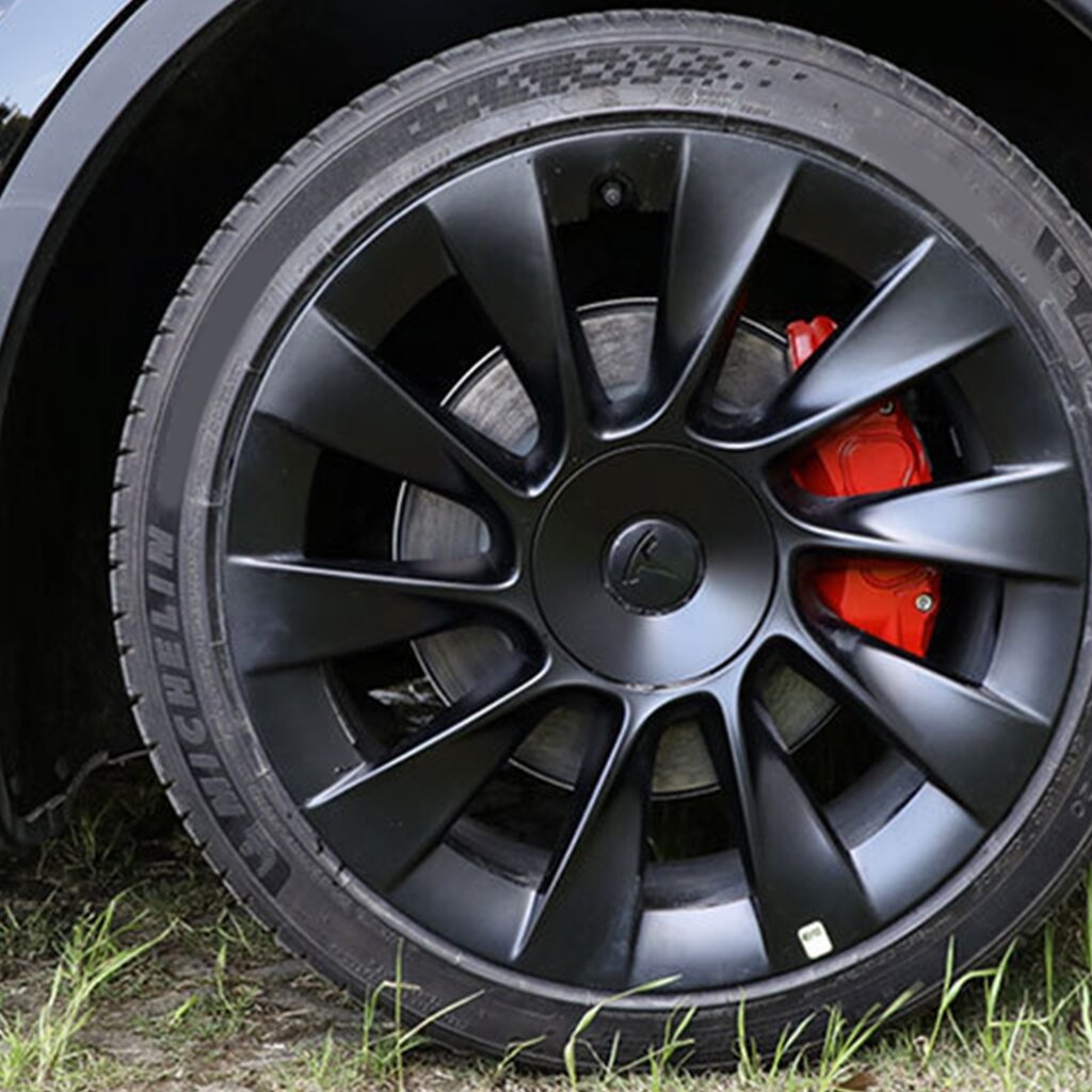 Подходит для 25 новых крышек тормозных суппортов модели Tesla-красный