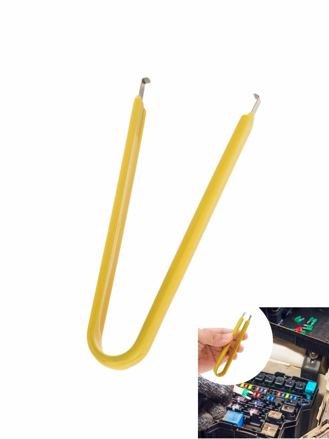 U-образный пинцет для снятия желтых предохранителей, устройство для извлечения микросхем IC и ремонта электронных компонентов, инструмент для снятия электрооборудования автомобиля