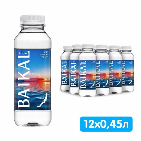 Байкал 430 Вода Питьевая Негазированная 450мл. 12шт