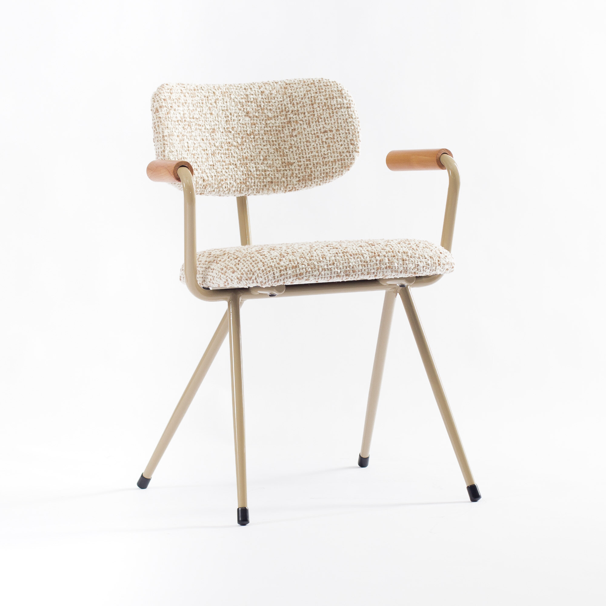 Стул Сеул бежевая ткань ножки металл (бежевый) для дома/для гостиной/для столовой/для кафе/кухонный стул/стул кухонный