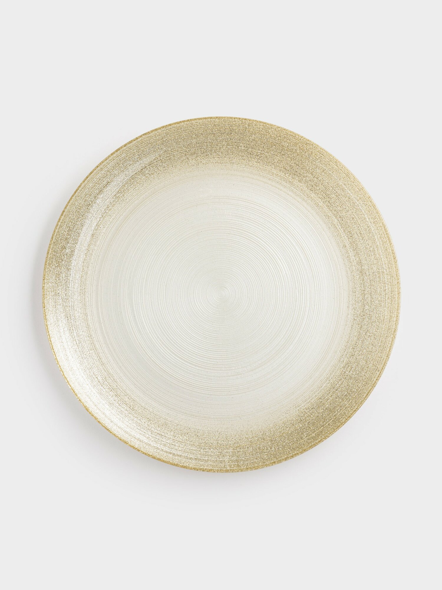 Тарелка обеденная, 28 см, стекло, молочная/шампань, Marbella (Anna Lafarg)