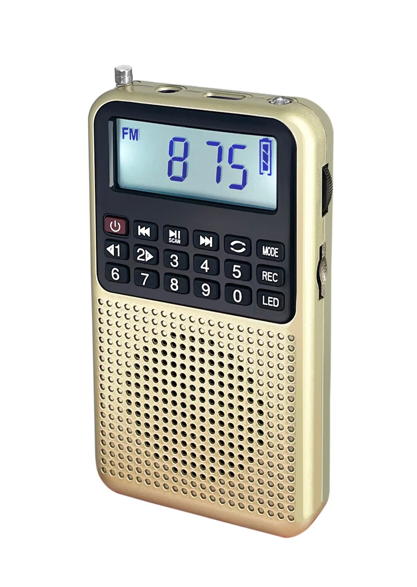 Портативное FM-радио с Bluetooth, слотом для TF-карты, диктофоном и светодиодным фонариком для активного отдыха
