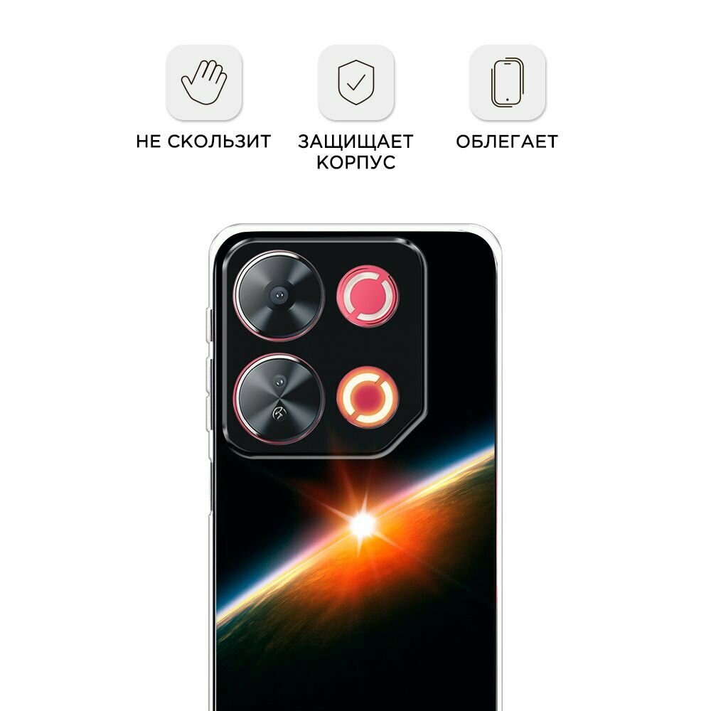 Силиконовый чехол на Itel P65 / Ител P65 с принтом "Космос 9" — фото 1