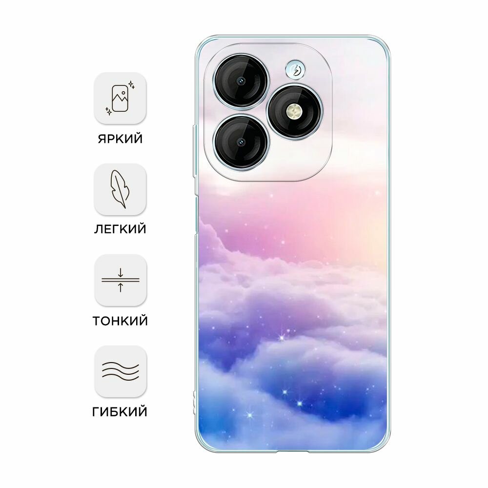 Силиконовый чехол на Itel P55 / Ител Р55 с принтом Небеса — фото 1