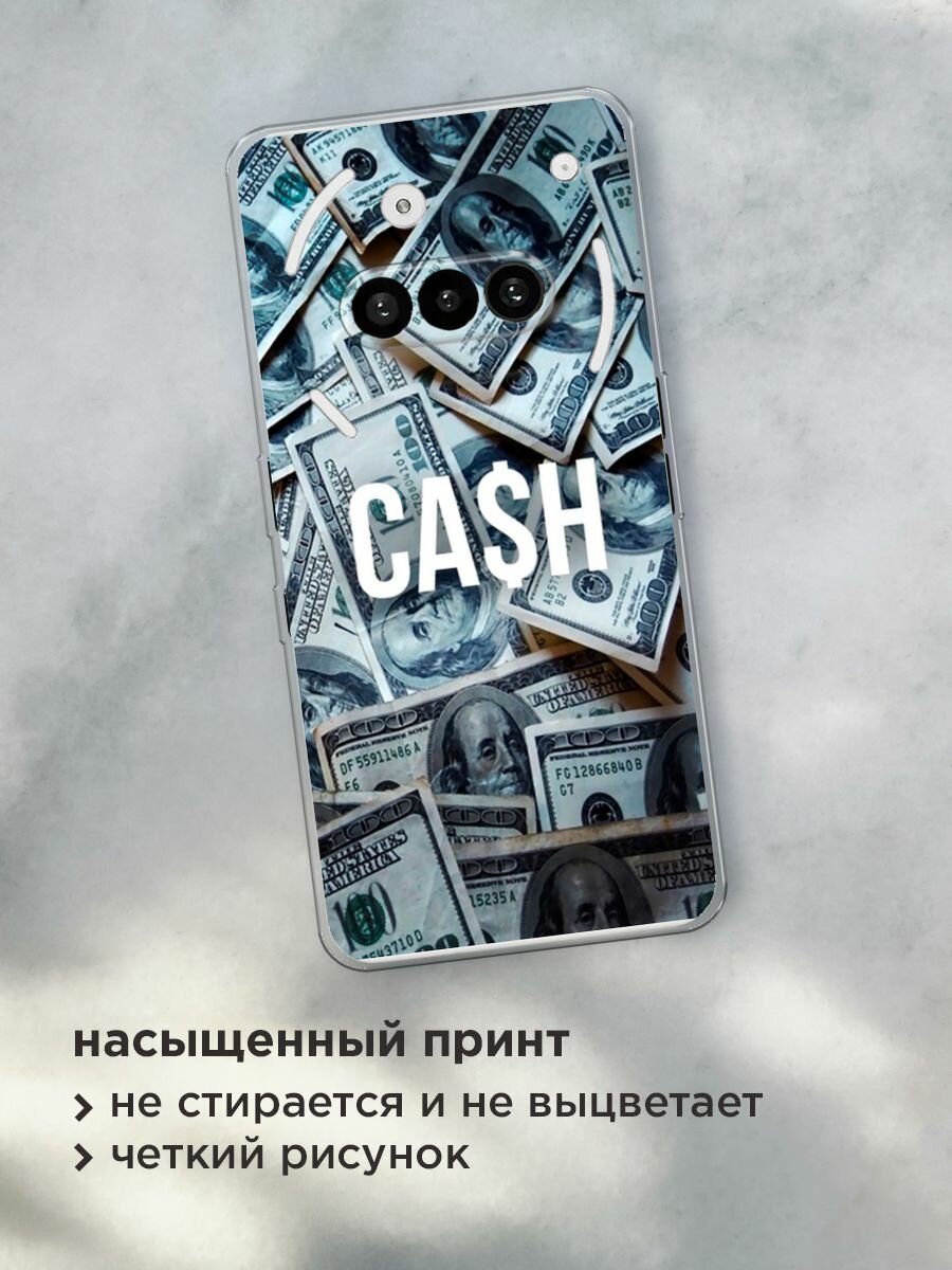 Силиконовый чехол на Nothing Phone 3a / Нотинг Фон 3а с принтом "Cash" — фото 1