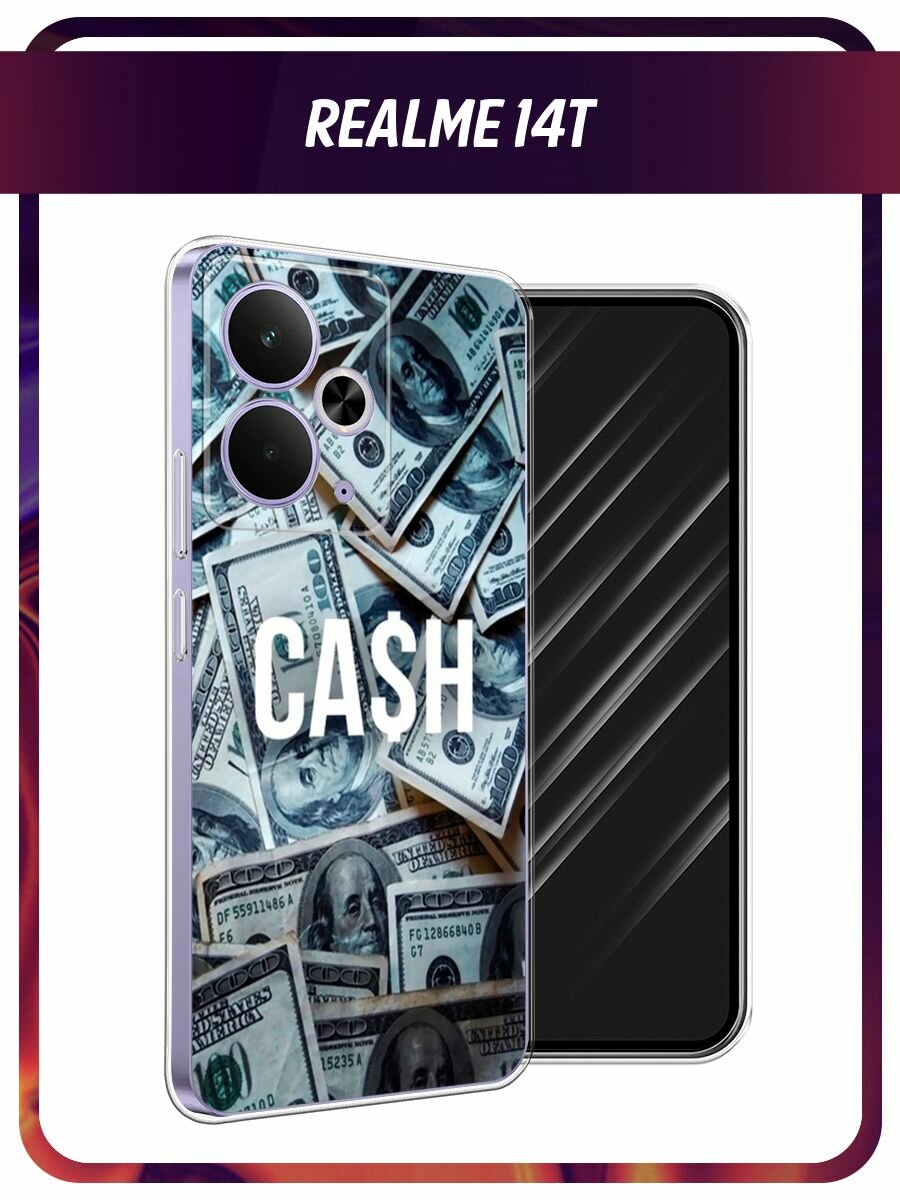 Силиконовый чехол на Realme 14T / Реалми 14Т с принтом "Cash"