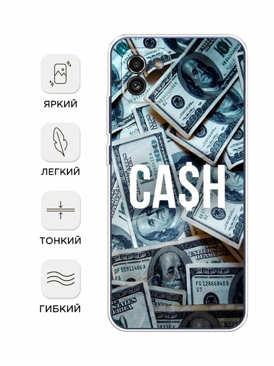 Чехол на Samsung Galaxy A03 / Самсунг Галакси А03 с принтом "Cash" — фото 1