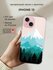 Чехол на Apple iPhone 15 / Айфон 15 с принтом "Синяя снежная гора", прозрачный