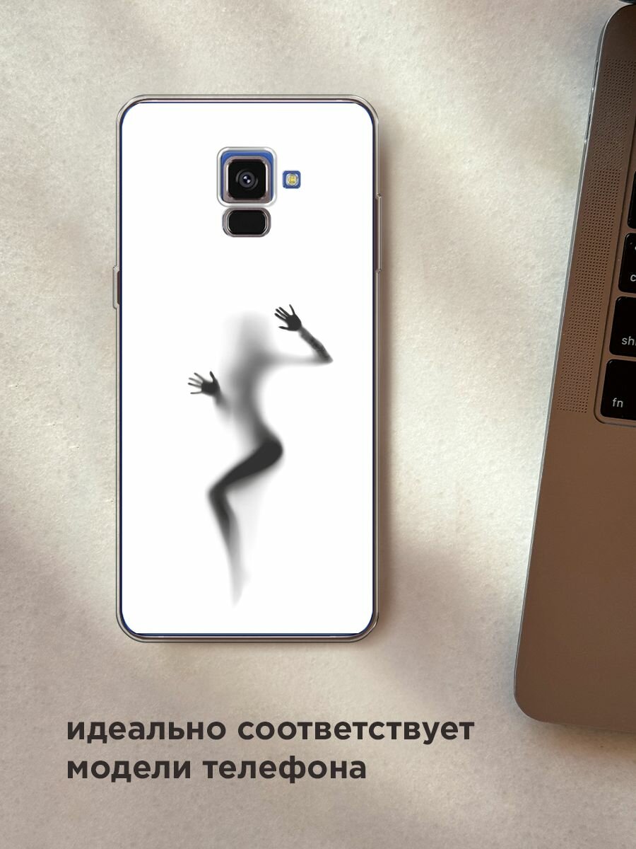 Чехол на Samsung Galaxy A8 2018 / Самсунг Галакси А8 2018 с принтом "Девушка в душе" — фото 1