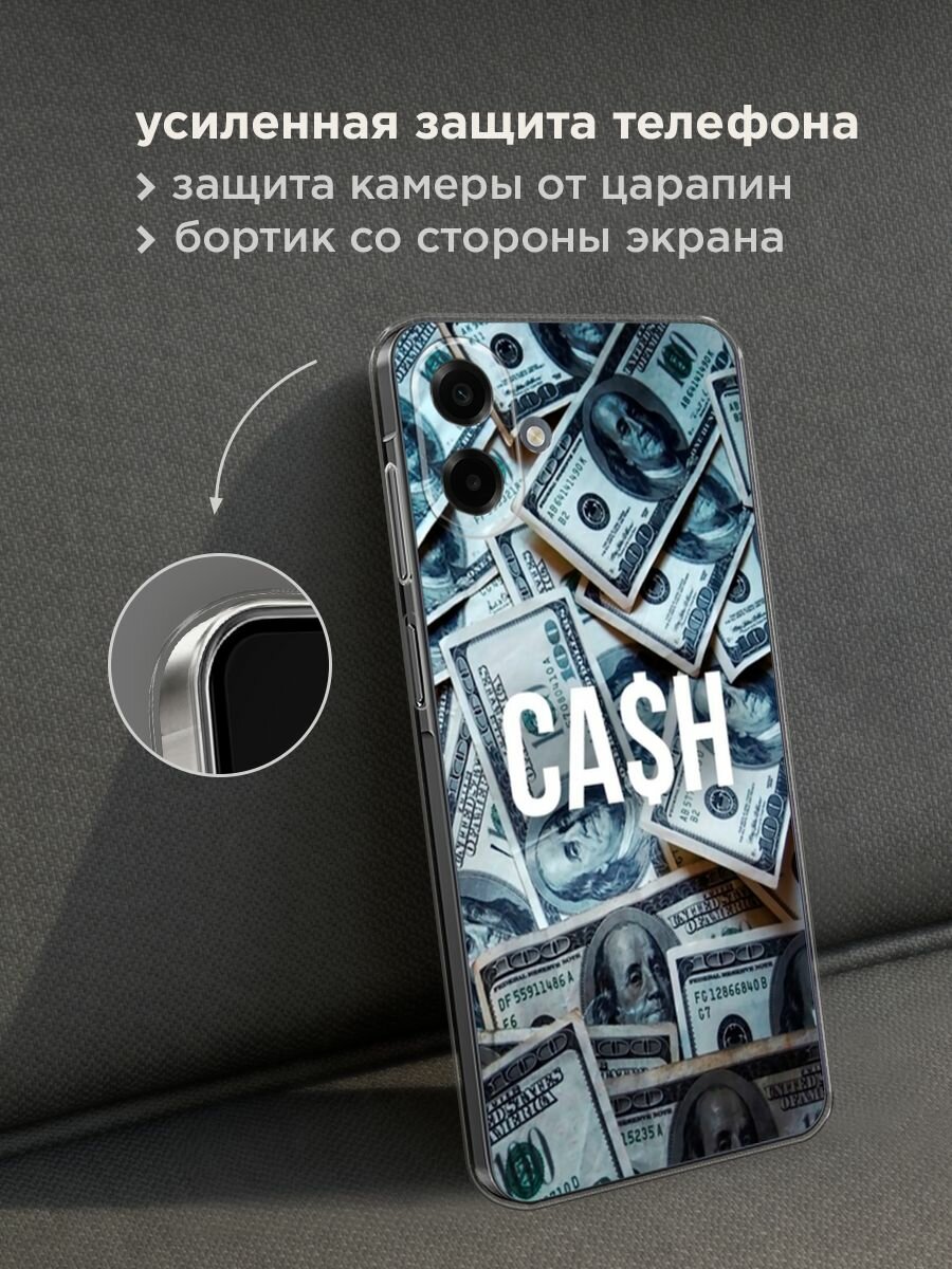 Силиконовый чехол на Samsung Galaxy A07 / Самсунг А07 с принтом "Cash" — фото 1