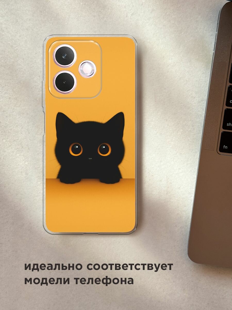 Чехол на Oppo A5 Pro / Оппо А5 Про с принтом "Контрастный котик" — фото 1