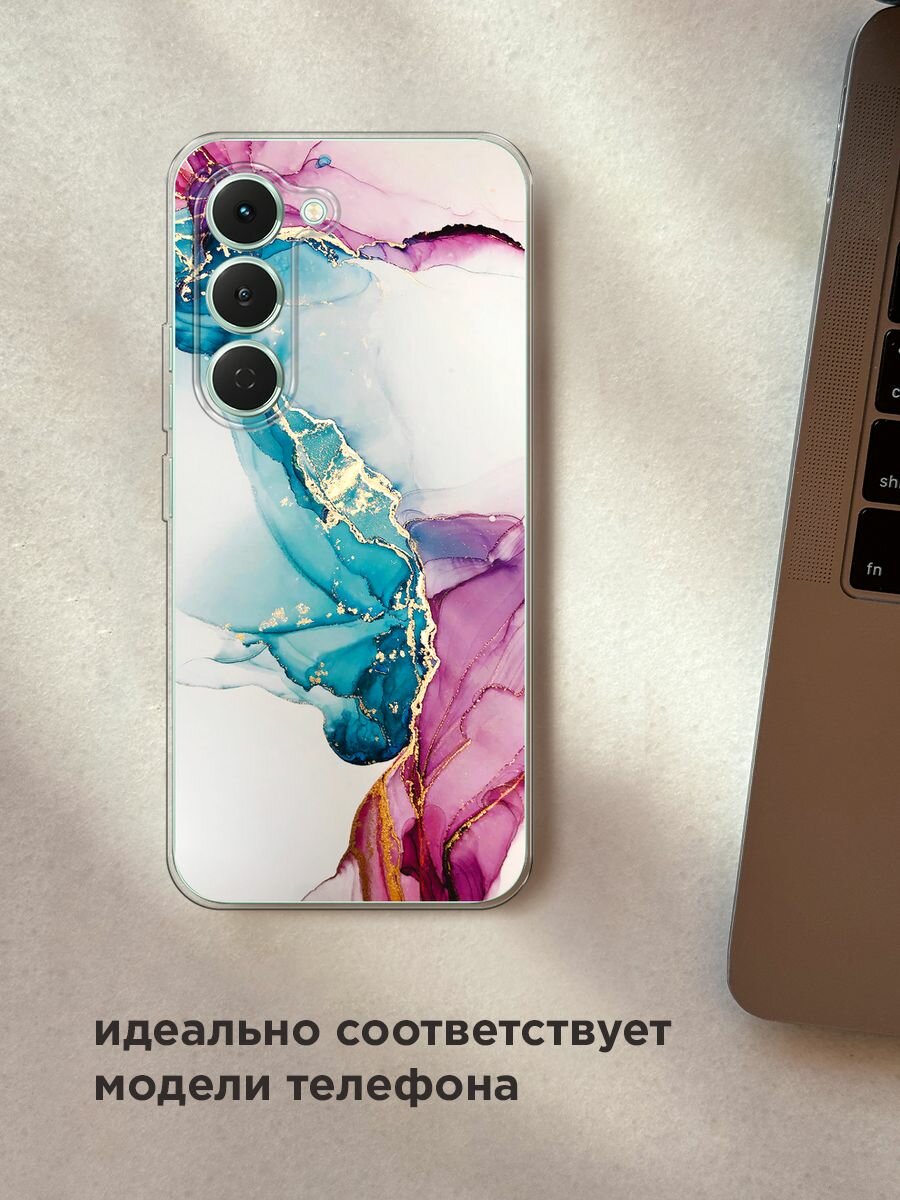 Чехол на Tecno Spark 40 Pro / Текно Спарк 40 Про с принтом "Розовые разводы рисунок" — фото 1